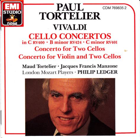 Vivaldi Paul Tortelier Cello Concertos 1989 Cd Discogs