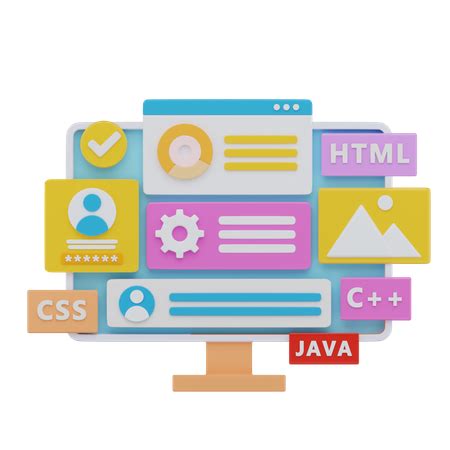 Web Development D Illustrations Free In Png Blend Fbx Gltf