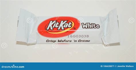 Bite Size Servings Of One Milk Chocolate Kit Kat Bar Editorial Photo