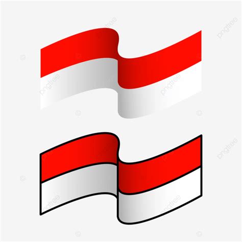 Indonesian Red And White Flag Vector Flag Indonesia Independence PNG