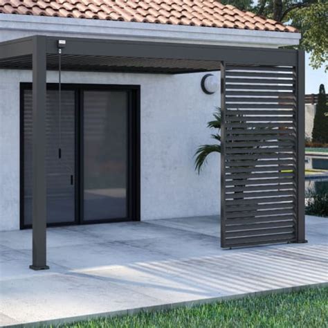 Panneau Brise Vue Horizontal M Ombrea Vs Anthracite Jardiland
