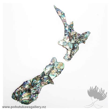Large Paua Piece Map Pohutukawa Gallery