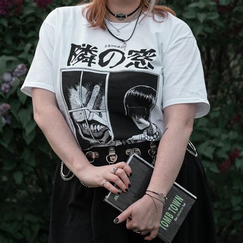 Junji Ito Window T Shirt White Elbenwald