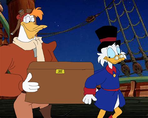 Scrooge Mcduck And Launchpad Carrying The Treasure By Tomarmstrong20 On Deviantart