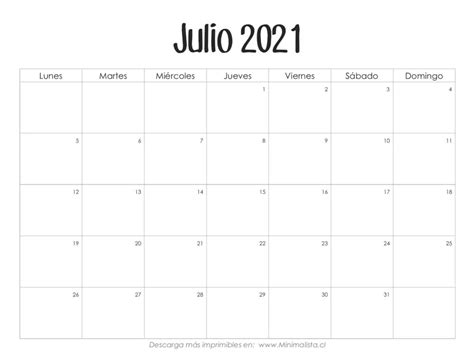 The Best 28 Calendario 2021 Para Imprimir Pdf Gratis Julio