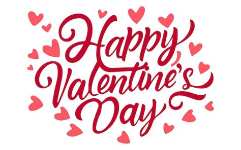 Premium Vector Lettering Happy Valentines Day Handwritten Calligraphy