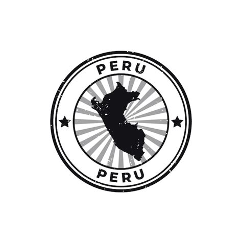 Nome E Mapa Do Sinal De Silhueta Do Peru Ou Carimbo De Borracha De Grunge Em Fundo Branco