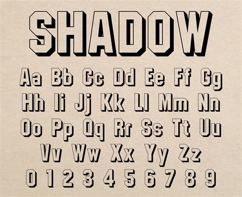 shadow font shadow script drop shadow font letters font with shadow