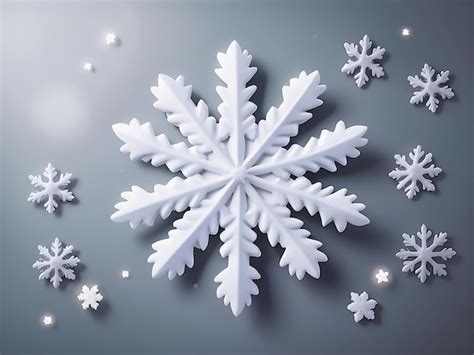 Premium Ai Image White Snow Flakes Mockup