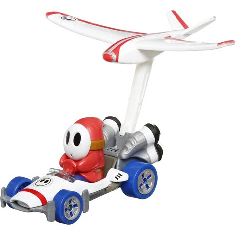 Mattel Hot Wheels Αυτοκινητάκια Mario Kart Με Ανεμόπτερο Shy Guy B