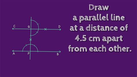 How To Draw A Parallel Line At A Distance Of Cm From Each Other Shsirclasses Youtube