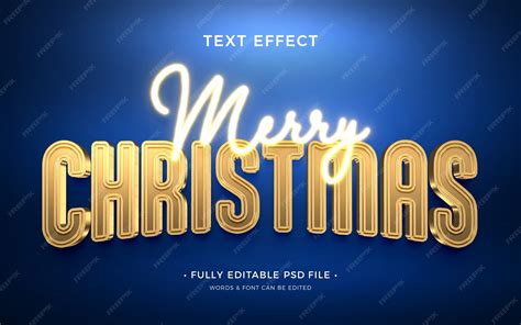 Premium Psd Gradient Merry Christmas Text Effect