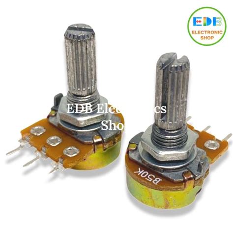 2pcs Potentiometer 50k Mono 3pins B50k Volume Control Single Mono 3pins