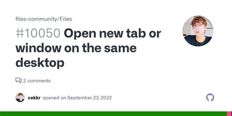 Open New Tab Or Window On The Same Desktop · Issue 10050 · Files Communityfiles · Github