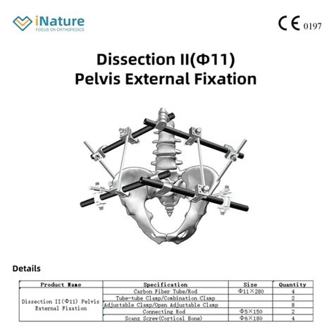 Pelvic Fracture External Fixation Orthopedic Trauma Implant Surgical