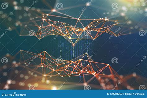 Global Network Blockchain 3d Illustration Neural Networks And Artificial Intelligence Stock