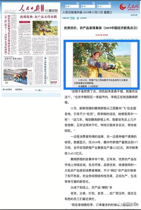 人民日报、江西日报、赣南日报都关注了！会昌赣南脐橙让全国人民都馋了~澎湃号·政务澎湃新闻 The Paper