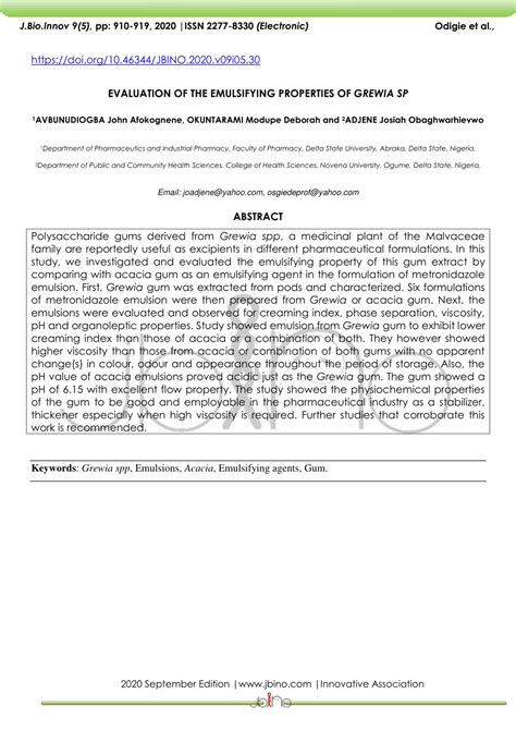 Pdf Formulation And Evaluation Of Conventional Metronidazole Tablets Using Natural Gum