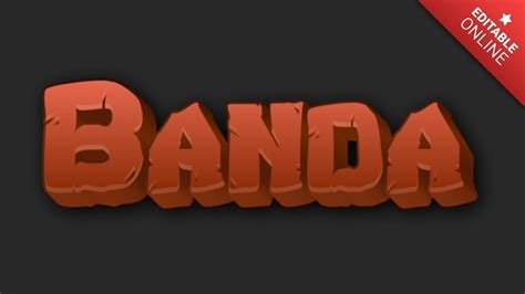 Banda 3d With Tribal Pattern Text Effect Generator