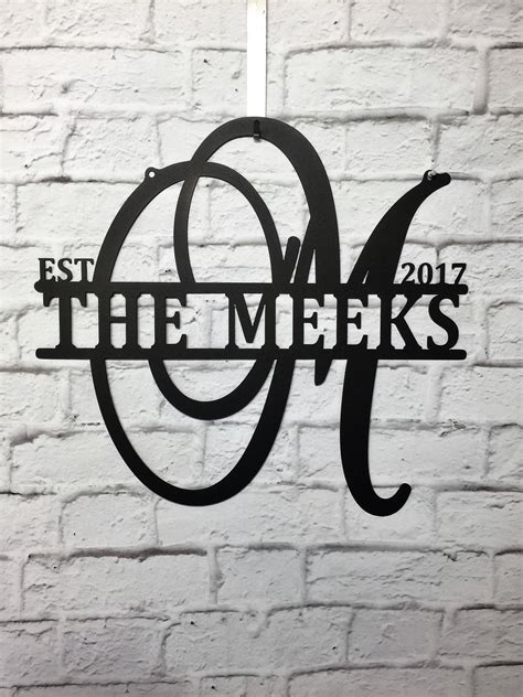 Custom Monogram Metal Art