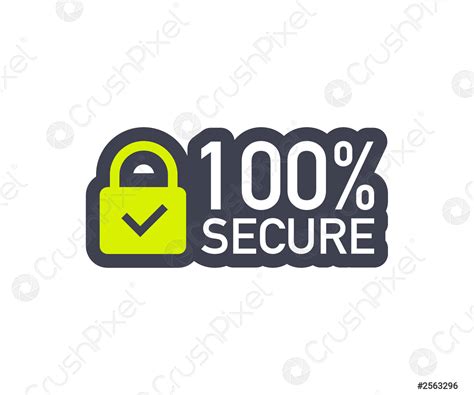 100 Secure Grunge Vector Icon Badge Or Button For Commerce Stock Vector 2563296 Crushpixel