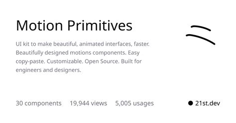Motion Primitivess Components And Demos 21stdev
