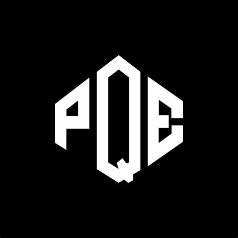 Pqe Letter Logo Design With Polygon Shape Pqe Polygon And Cube Shape