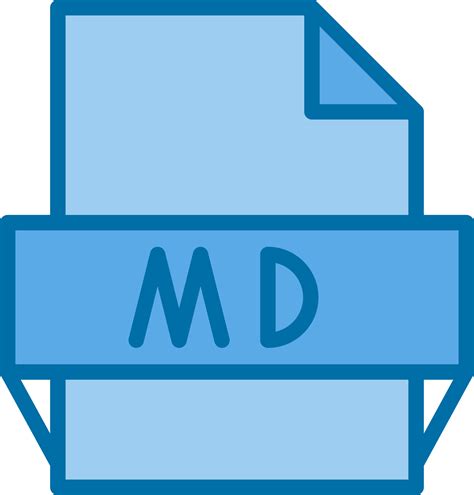 Md File Format Icon Vector Art At Vecteezy