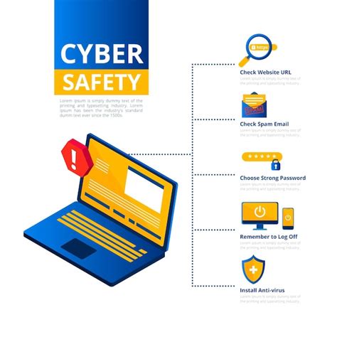 Free Vector Protect Against Cyber Attacks Infographic