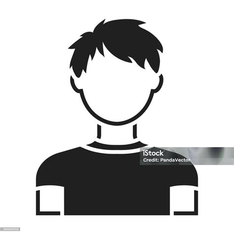 紅頭髮的男孩圖示在黑色的風格被孤立的白色背景頭像符號股票向量插圖向量圖形及更多假髮圖片 假髮 圖示 人 Istock