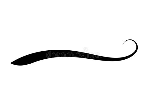 Swoosh Typography Text Tail Shape Calligraphic Decoration Swish Symbol