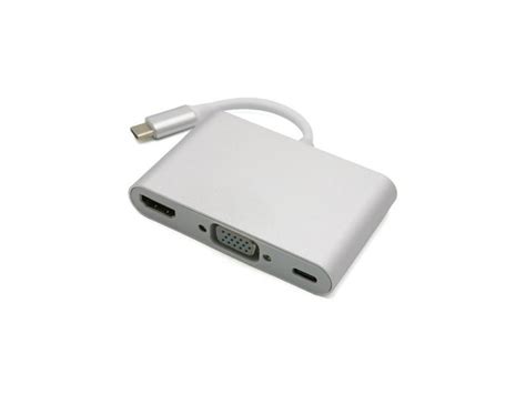 Adapter type-c na HDMI+VGA+TYPE-C - Kupindo.com (74087189)