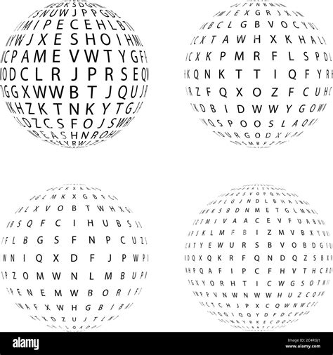 Set Of Halftone Circles Consisting Of Letters Collection Of Halftone Effect Dot Patterns Sphere