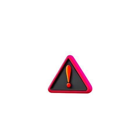 Warning 3d Rendering Icon Illustration 28619287 Png