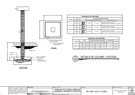 Column Footing Details Pdf Building Engineering Structural