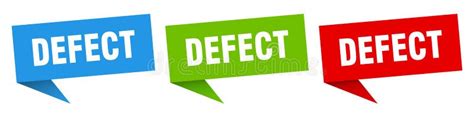 Defect Label Defect Round Band Sign Stock Vector Illustration Of