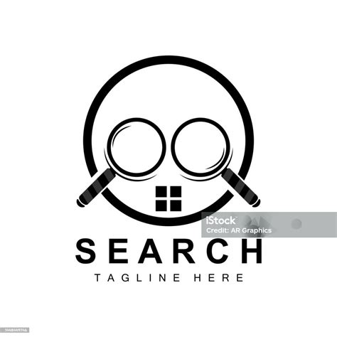 검색 로고 디자인 탐정 일러스트 레이 션 홈 검색 유리 렌즈 회사 브랜드 벡터 Criminal Investigation에 대한