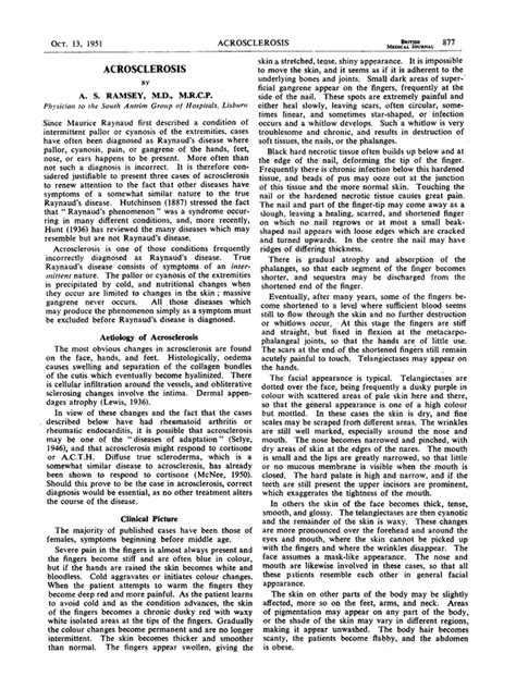 Acrosclerosis The Bmj