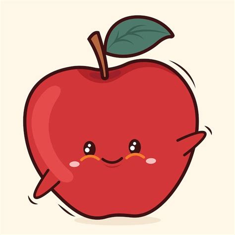 Premium Vector Cute Apple Fruits