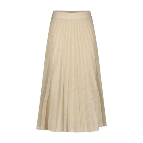 Rich And Royal Midirock In Plissee And Lurex 48104171864410 Gold