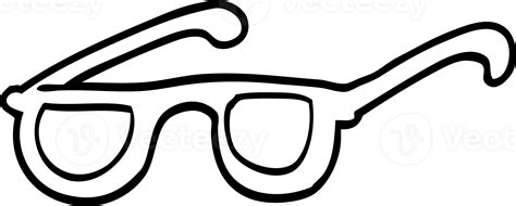 Line Drawing Cartoon Sunglasses 42327150 Png