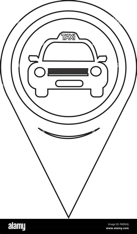 Map Pointer Taxi Icon Stock Vector Image And Art Alamy