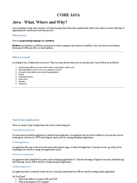 Core Java Pdf Constructor Object Oriented Programming Programming
