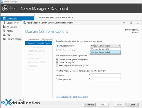 Windows Server Building My New Domain Controller ESX Virtualization
