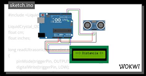 Sensor De Distancia Wokwi ESP32 STM32 Arduino Simulator