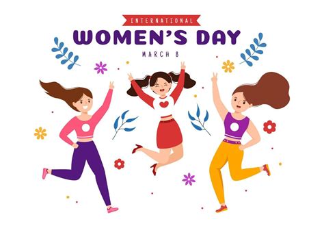 Ilustración Del Día Internacional De La Mujer El 8 De Marzo Para