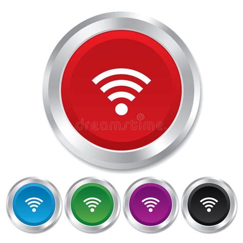 Draadloos Netwerkpictogram Symbool Wi Fi Draadloos Netwerk Vector Illustratie Illustration Of