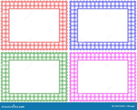 Checkered Pattern Frame Set Stock Illustration Illustration Of Cute