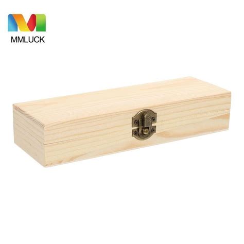 Hộp Bút Chì Gỗ Mmluck Hộp Đựng Bút Không Sơn Hộp Văn Phòng Phẩm Trẻ