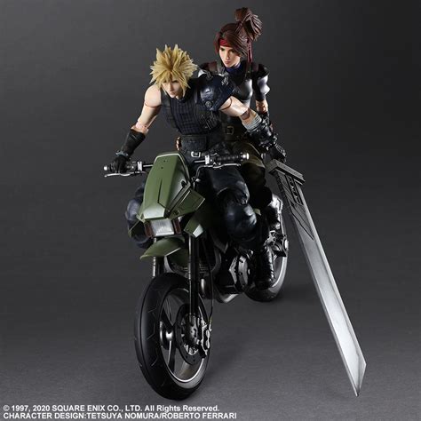 Play Arts Kai Final Fantasy Vii Remake Jessie And Cloud And Motorcycle Set